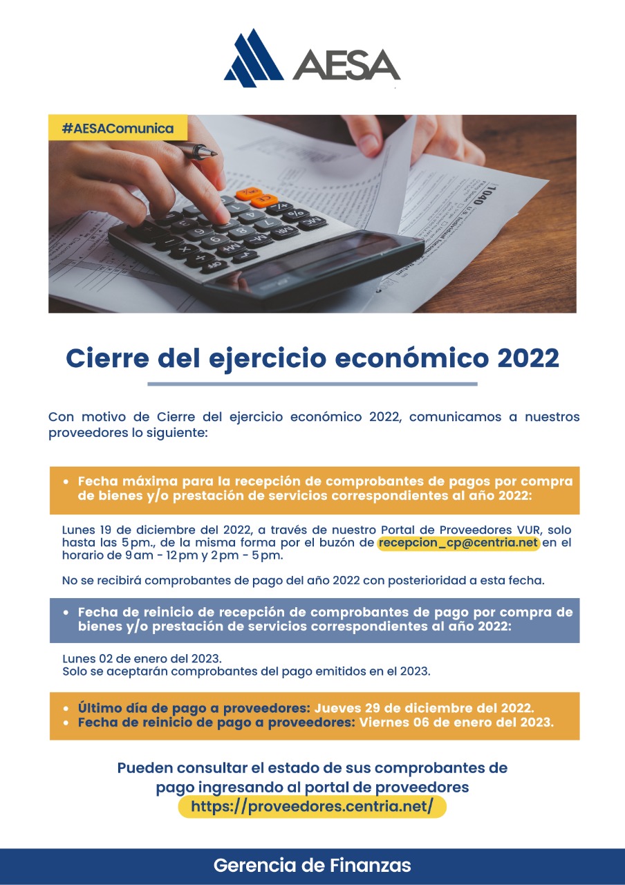 COMUNICACIÓN IMPORTANTE – AESA